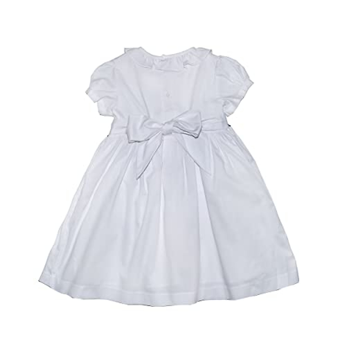 Toddler Baby Girls Soft Cotton Hand Smocked Dress Frilly Sleeve Ruffle Swing Tunic Shirt Casual Party Dress (2 Years) Blue Floral