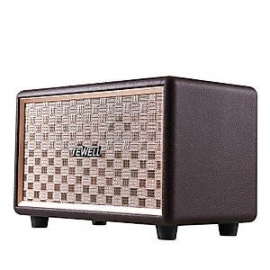TEWELL Vintage Bluetooth Speakers with Bass Enhanced Technology, Wireless & 3.5mm Aux Input for Cellphone, AC Powered (Upgraded Version)