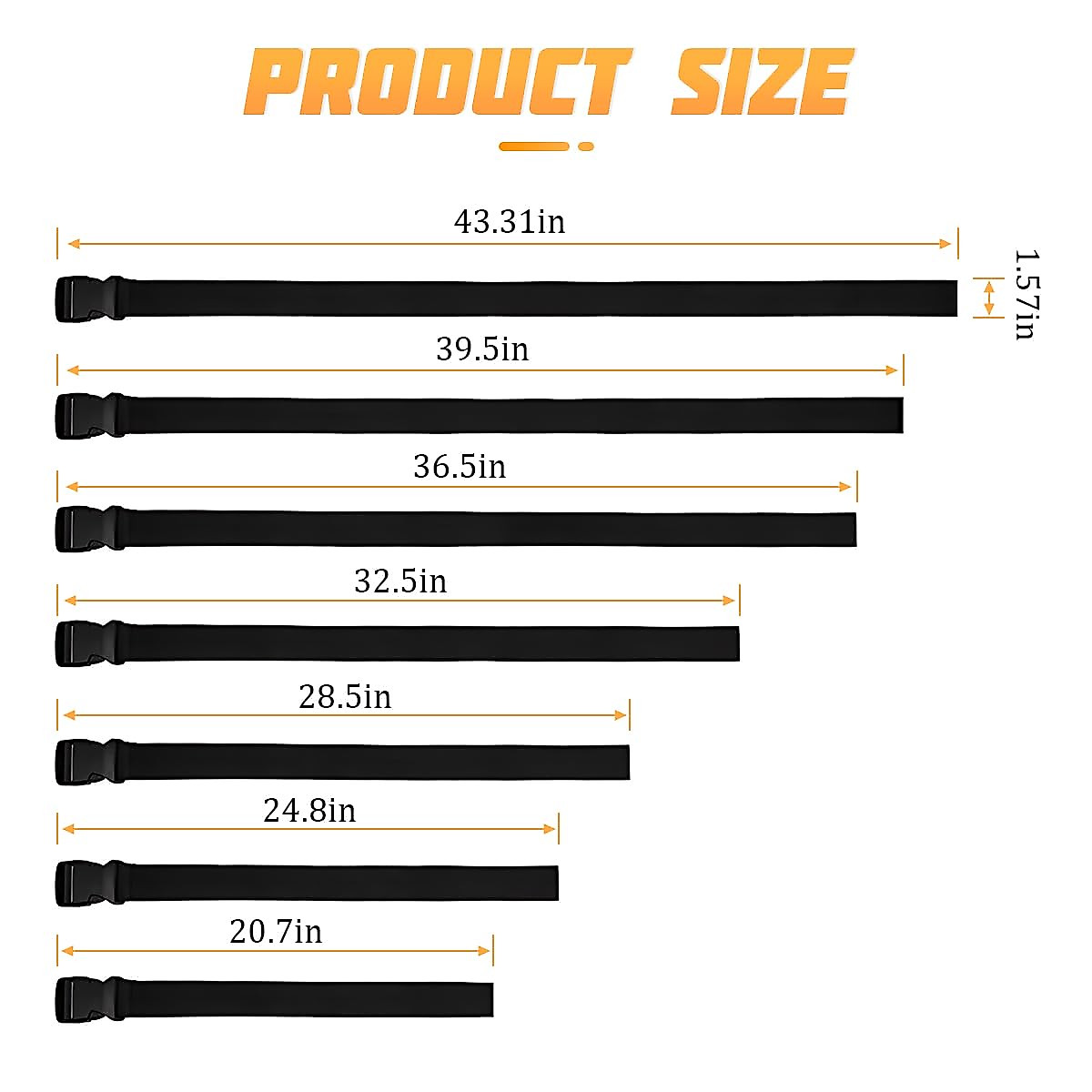 AICEL Car Battery Tie Down Strap, 39 Inch Battery Strap with Buckle, Battery Box Safety Secure Lashing Strap, Quick Release Nylon Woven Tape for Cargo, Luggage, Boats, Motorcycles, Truck, SUV