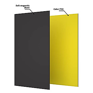 4pcs Super Strong Flexible Magnetic Sheet,Single Sided Magnetic Bendable Flexible Magnet,Yellow Magnetic Pad for Process Cutting Dies,Yellow Flat Magnets for Cars DIY,8.27" Wide,12" Long,0.77mm Thick