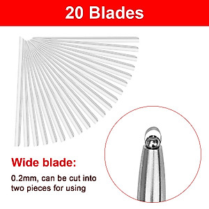 AHIER Hair Razor Pen, Hair Tattoo Trim Styling Face Eyebrow Shaping Device, Engraved Pen with 20 Blades, DIY Hair Styling Eyebrows Beards Razor Tool (pen with blade)
