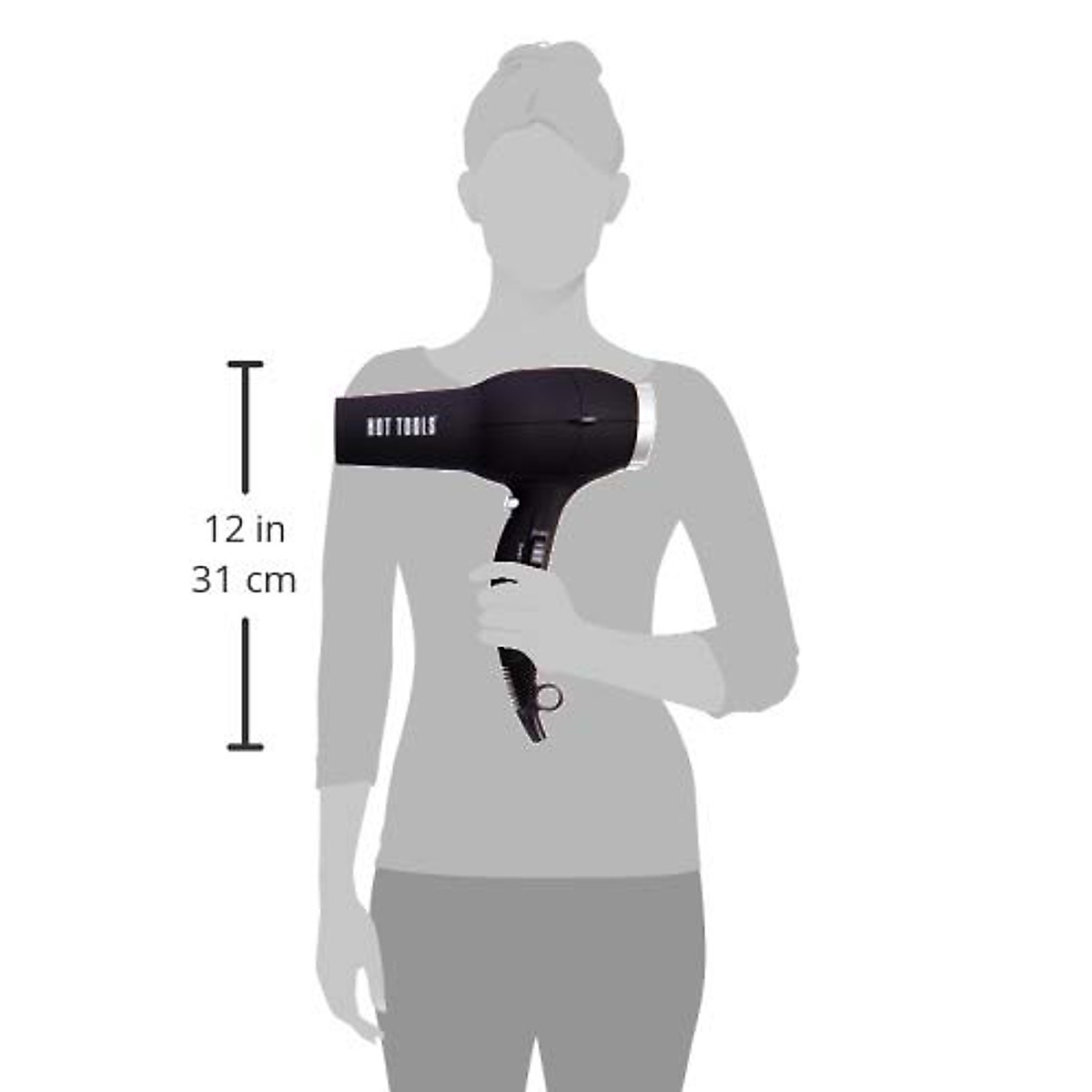 Hot Tools Pro Artist 1875W Turbo Ionic Dryer | Smooth, Frizz Free Blowouts (Black)