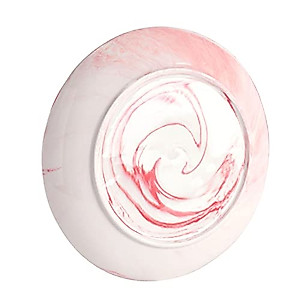 Juvale 6 Pack Pink Marble Ceramic Plates, 10 Inches, Microwave and Dishwasher Safe Pink Marbled Plates for Kitchen