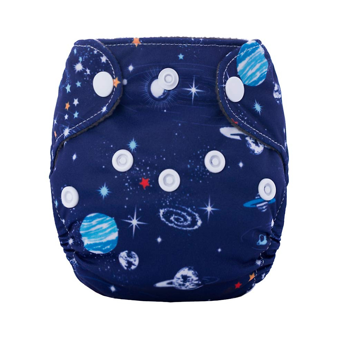 Thank u Mom Cloth Diapers Newborn All in One for Full Term or Preemie Babies or Smaller Infants 6Pack (Space Mysteries)