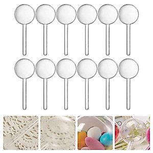 Amosfun 12Pcs Round Candy Case Lollipop Container Clear Plastic Bead Storage Containers Mini Storage Case Round Portable Empty Jewelry Ring Box Clear