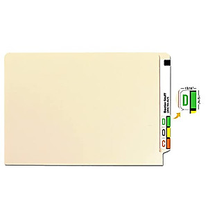 Doctor Stuff - File Folder Labels, Alphabet Letter R, Jeter/TAB 5109 - JXAM Alternate Series Compatible Alpha Stickers, Brown, 15/16" x 1-5/8", 500/Roll