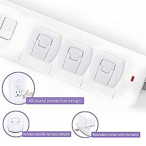 Outlet Covers Baby Proofing（32 Pack）with Hidden Pull Handle Child Safety Socket Cover Electric Power Plug Covers Protector Caps