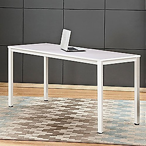 Need White Computer Desk, 63 inches Home Office Desk, Large Writing Desk, Long Workstation Office Desk