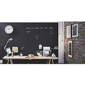 Chalkboard Blackboard Paint - Brush on Wood, Metal, Glass, Wall, Plaster Boards Sign, Frame or Any Surface. Use with Chalk Pen Wet Erase, Non-Toxic - Matte Finish [Black] - (8.5oz Cover 32 sf)