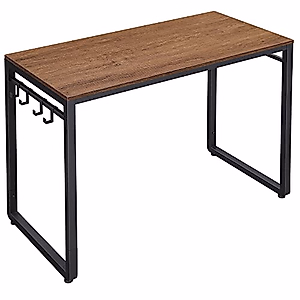 VASAGLE ALINRU L-Shaped Computer Corner Desk, 58.7 x 58.7 x 29.5 Inches, Walnut Brown + Black & Computer Writing Desk, 39 Inch Office Study Table, 39.4", Walnut Brown