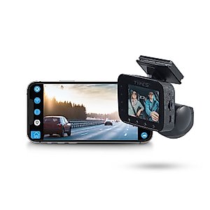 Type S | 360° Smart Dash Camera P100, 1080P FHD Resolution w/Wide Viewing Angle, Multiple Recording Modes, VR Recording, Automatic Night Vision, 24 Hour Surveillance, Perfect for Rideshare Drivers
