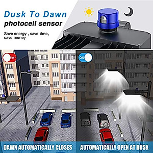 LEDMO Commercial Outdoor Lights 200W LED Parking Lot Lights with 120W LED Wall Pack