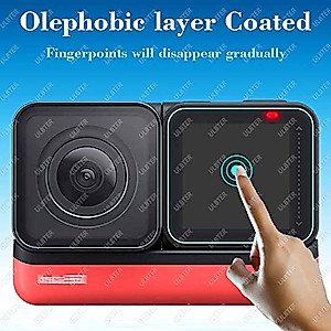 ULBTER Screen Protector for Insta360 ONE RS/ONE R, 2 Set Screen protector for LCD + 4K Wide Angle Lens, Tempered Glass Cover 0.3mm 9H Hardness Ultra-Clear