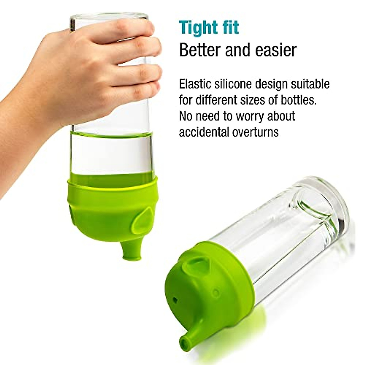Silicone Sippy Cup Lids, Spill and Leak Proof with Soft Spout for Babies, Toddlers and Kids, for Narrow Cups