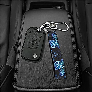 Xoenoiee Sea Turtle Print Wristlet Keychain Lanyard Key Chain Holder Backpack Lanyard with Metal Clasp for Keyring,Camera,ID, Badge, Cell Mobile Phone, Car Keys