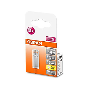 Osram Pack of 20 x LED PIN 12 V | LED Lamp: G4, 1.80 W = Replacement for 20 W | Warm White, 2700 K