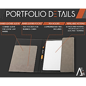 Alterd Industries California Highway Patrol - CHP State Trooper Gift, california highway patrol coffee Cup, Gifts for Officers Leather Portfolio Graduation (Black/Silver)