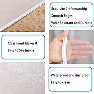 Garment Covers for Hanging Clothes,Large PEVA Hanging Clothes Storage with Zipper and Hook - and - Loop Fastener,Hanging Garment Bags for Closet Storage for Suit Coat Dress (Matte, 23.6x39.3x53.4)