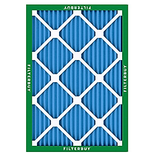 Filterbuy 20x25x2 Air Filter MERV 13 Optimal Defense (5-Pack), Pleated HVAC AC Furnace Air Filters Replacement (Actual Size: 19.50 x 24.50 x 1.75 Inches)