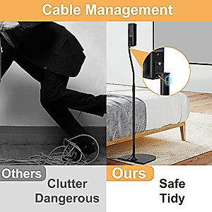 Maozhren Adjustable Stand for Bose Speaker Stands, for Bose OmniJewel Lifestyle 650, Surround Speaker 700, Floor Speaker Stand for Bose OmniJewel Floor Stand, with OmniJewel Bracket, Black (Pack of 2)