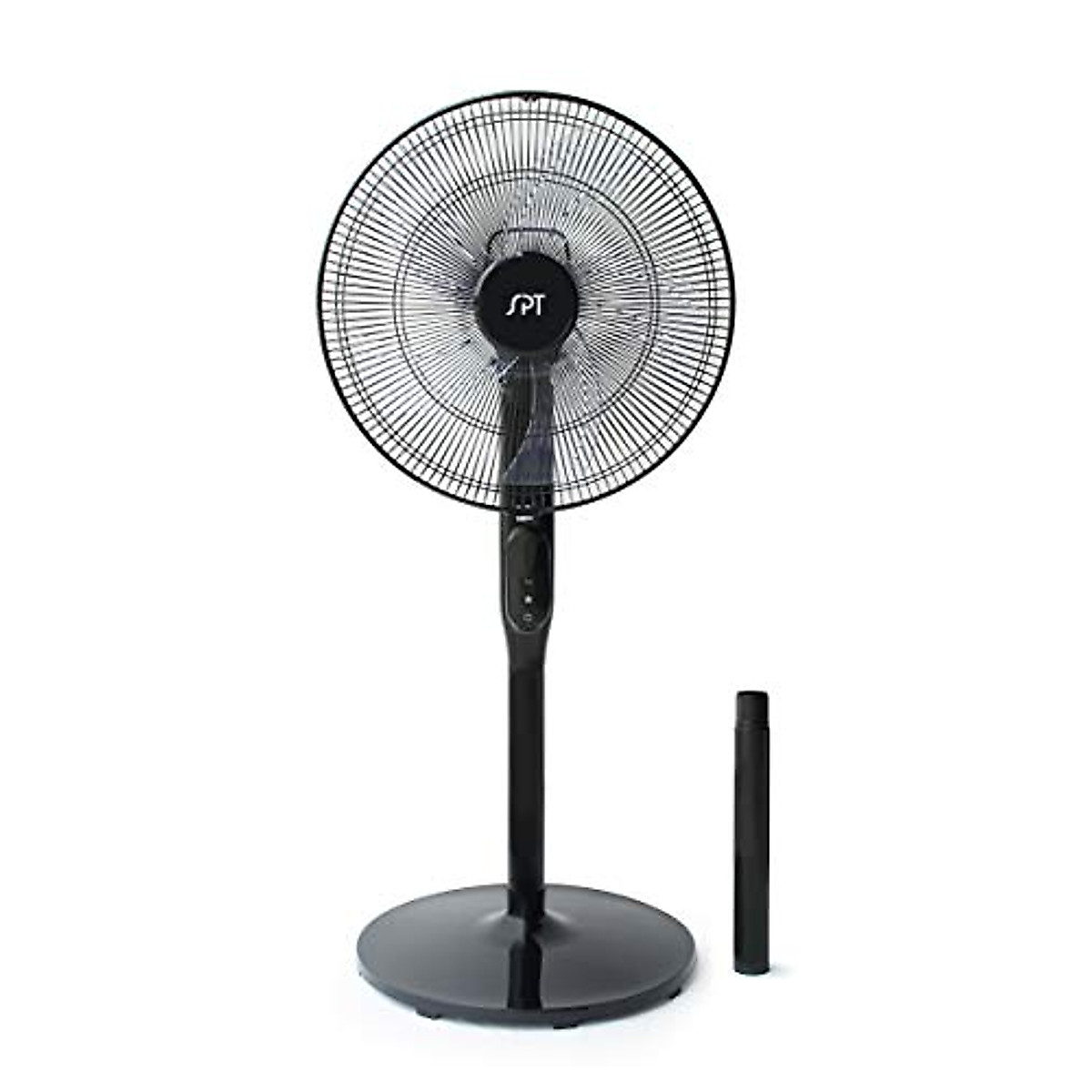 SPT SF-16D48BKA: 16″ DC-Motor Energy Saving Stand Fan with Remote and Timer – Piano Black,16"