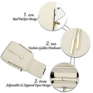 KKXIU Multipocket Fashion PU Leather Backpack Purse for Women Girls Ladies Shoulder Travel Daypacks Bags (A-cream white)