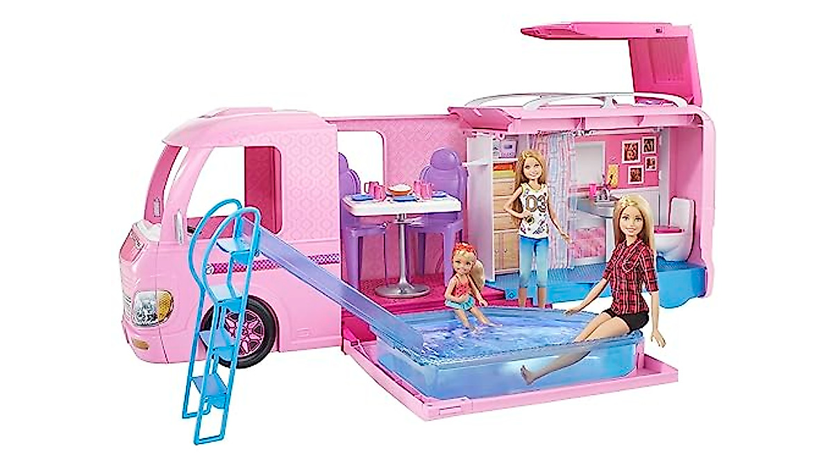 Buy Barbie DreamCamper Playset – Fun Transforming Camper with 50 ...