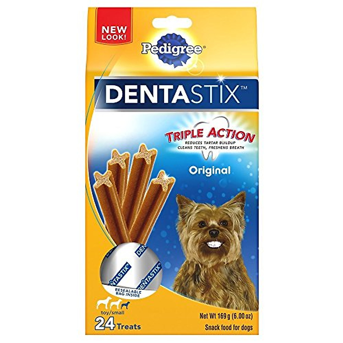 Pedigree Dentastix 24 Mini Treats Small/Toy Dogs (Pack of 2) 6oz Packaging May Vary