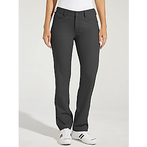 Willit Women's Golf Pants Stretch Hiking Pants Quick Dry Lightweight Outdoor Casual Pants with Pockets Water Resistant Deep Gray 12