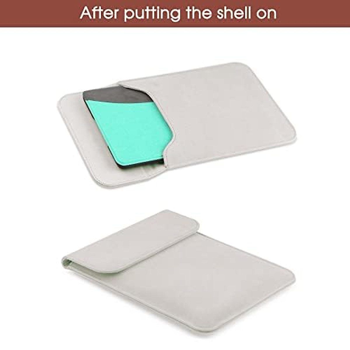 LIUDENWIN Sleeve Case for 6.8" E-Reader Compatible Paperwhite 11th 2021/Paperwhite Signature Edition 2021 Sleeve Bag Pouch Case Cover for 6-6.8'' Kobo/Tolino/Pocketbook 6-inch ebook Reader,Silver