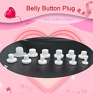 IKJNMLP 12PC Belly Button Shaper Silicone Belly Button Plug Post Tummy 12PCS Different Sizes