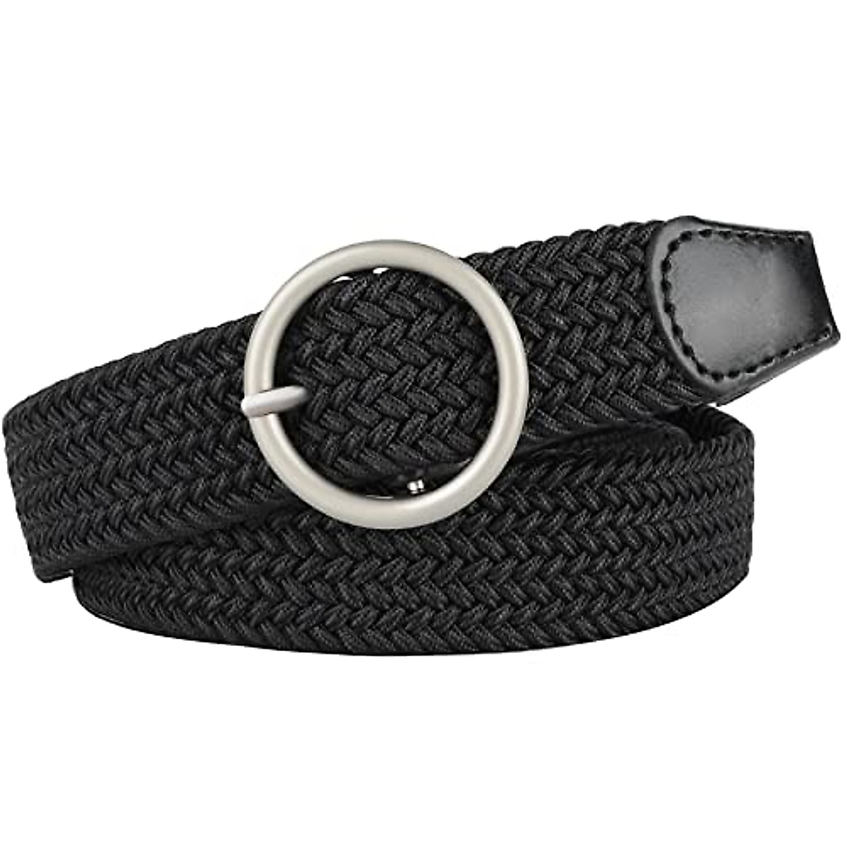 Drizzte Plus Size Belts 67inch Womens Stretch Belt Black Elastic Belts for Women
