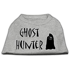 Mirage Pet Products Ghost Hunter Screen Print Shirt Light Pink with Black Lettering XS (8)