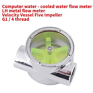 Oumefar Tungsten Alloy Standard Thread Computer Water Cooling Flow Indicator G1/4 Inch Visual Water Flow Indicator for Observing Water Flow Speed etc