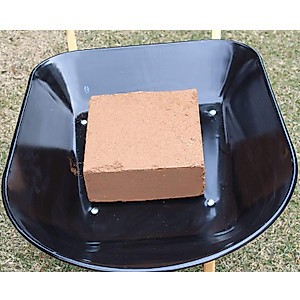 Kempf Compressed Coco Coir Pith Block, 10 Pound Block, Natural Potting Mix, Expands to 18 Gallons