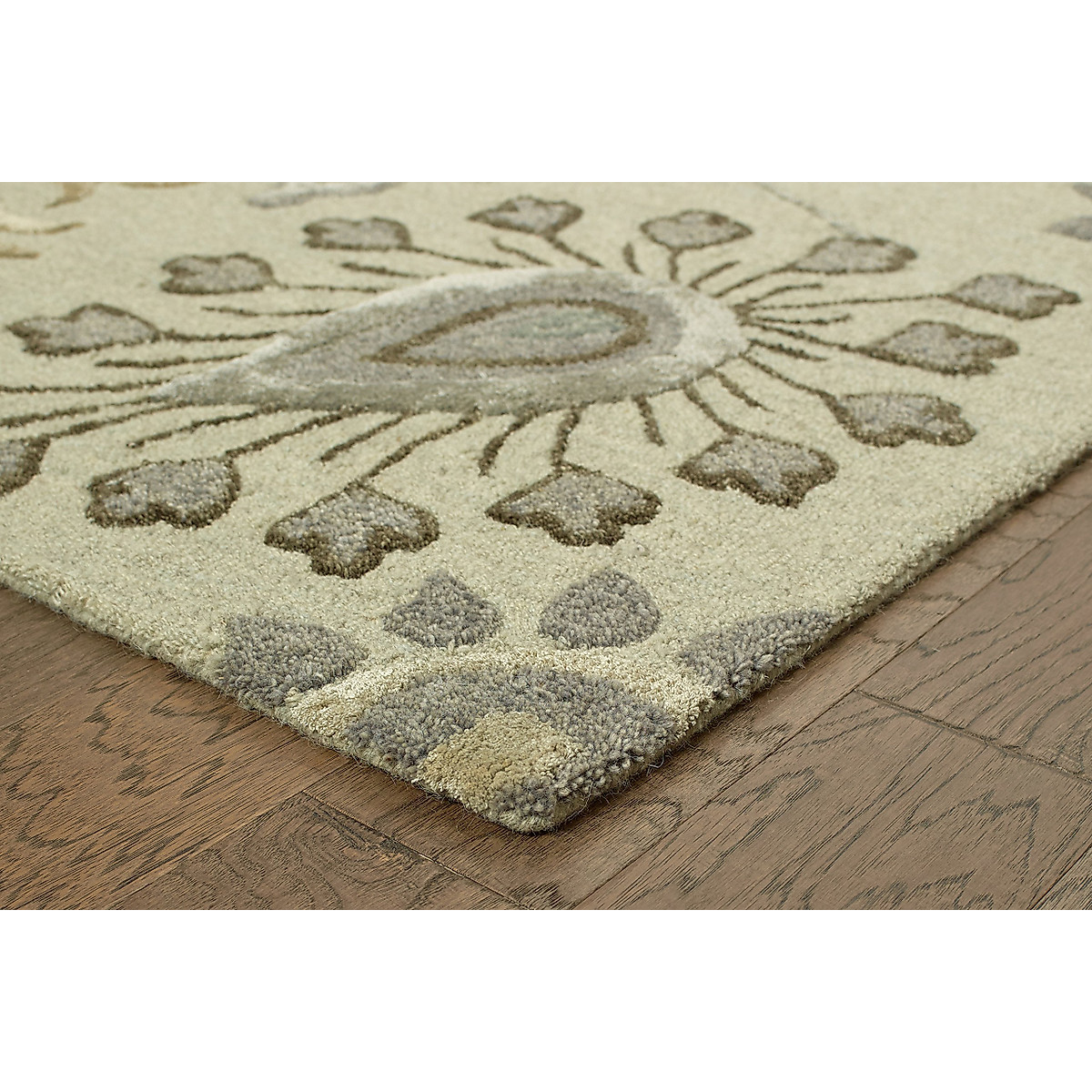 LR Resources Glamour LR06010-LTG80A0 Light Gray Rectangle 8 X 10 ft Indoor Area Rug, 8' x 10',