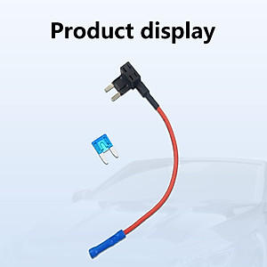 Jawmoy Pack-5 Car Fuse Adapter, 12V Add-a-Circuit, Copper Mini Automotive Fuse Connector for Most Cars, Trucks, Boats (Black)