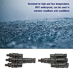 3T 3 Branch Solar Panel Cable AC/DC Branch Connector Splitter Adapter Solar Panel Connector Extension Solar Cable Wire Adapter IP67