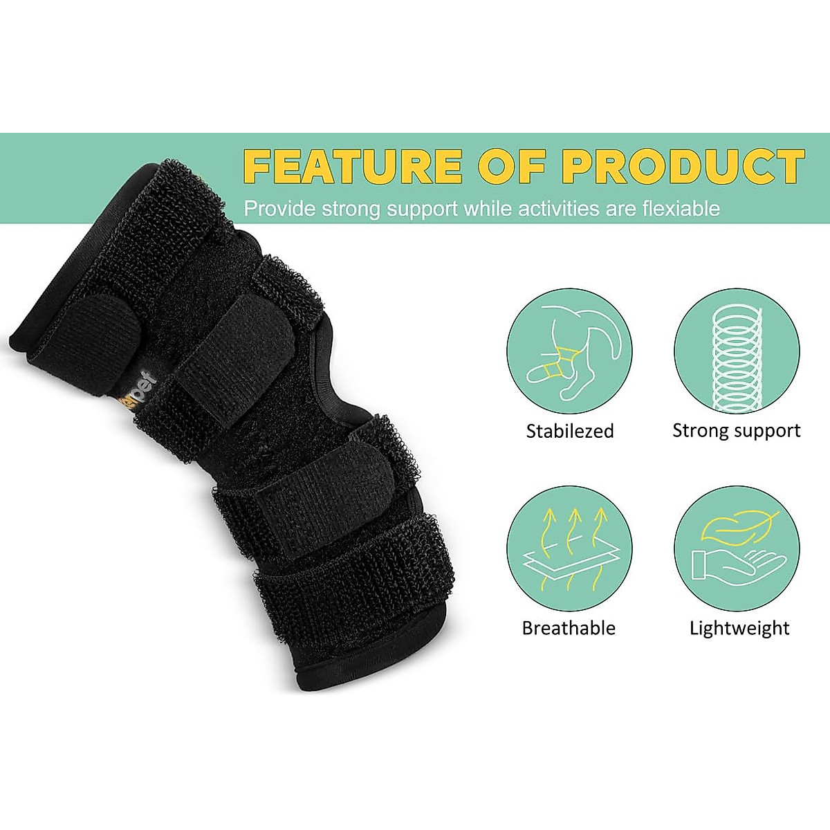 Lyderpet Dog Leg Brace for Hind Hock Joint, Rear Ankle Compression Wrap with Metal Strips Strong Support for Torn ACL & CCL, Prevents from Injury and Sprain, Helps with Wounds Care and Arthritis (S)