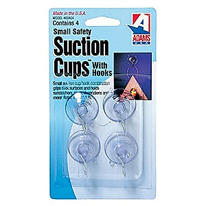 Adams Manufacturing 7500-77-3040 1 1/8" Suction Cups, Small, 4 Pack