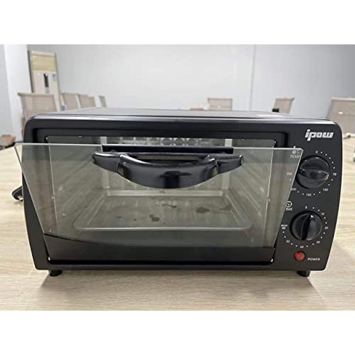 IPOW Baking Ovens Black Compact Design Black