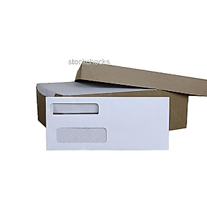 1,000ct, 9 Double Window Security Envelopes, Tinted. Self Seal. Fits Quicken, Quickbooks, Microsoft Money Checks, Quick Books, Intuit