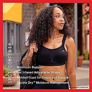 Champion Spot Comfort Sports Bra, Best Sportsbra Max Support, High Impact Sports Bra,Wireless Sports Bra