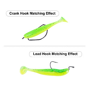 Goture Fishing Soft Plastic Lures Kit Jig Head Hooks Crappie Lures Trout Bass Fishing Worm Lures Crappie Jigs Fishing Lures Set with Tackl Box for Freshwater Saltwater Fishing