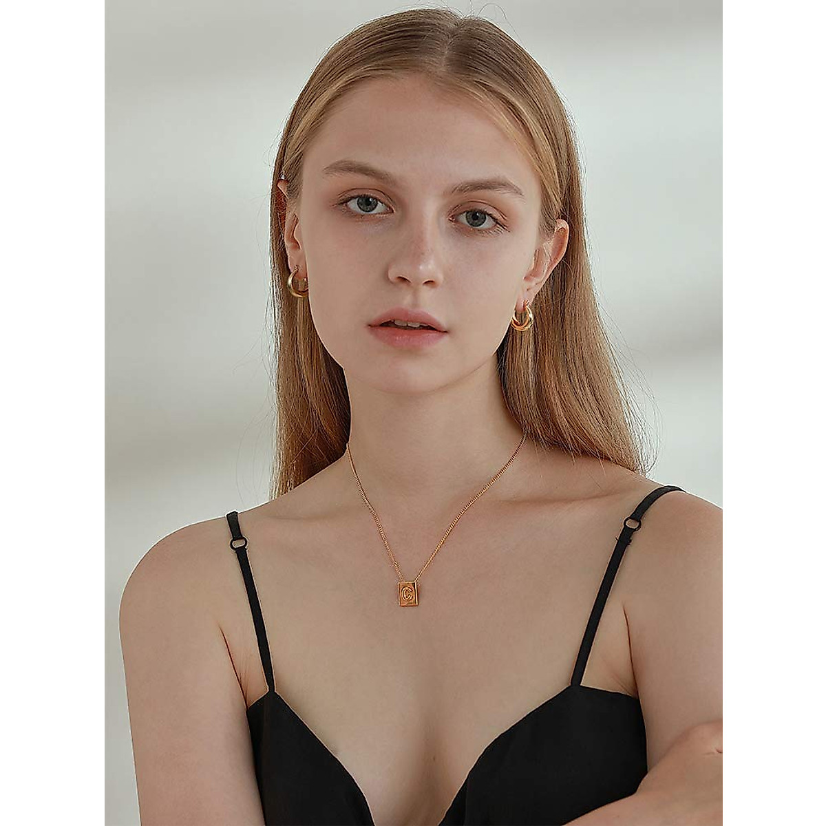 LILIE&WHITE Chunky Gold Hoop Earrings for Women Cute Fashion Hypoallergenic earrings Minimalist Jewelry Gift