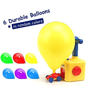 LiKee Balloon Powered Cars Balloon Racers with Manual Balloon Pump for Kids Boys Girls 3+ and Classroom (Black Bird)