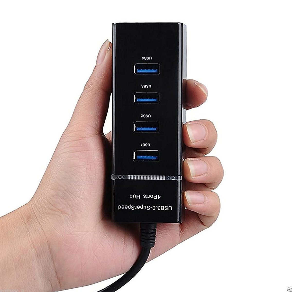 YDC 4 Port USB 3.0 Multi High Speed HUB Splitter Expansion Desktop PC Laptop Adapter Compatible with PC Max OS and Linux