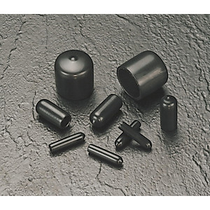 Caplugs HVC-875-16 HVC Series – Flexible Round Caps 25 Pack, Black Vinyl 0.875" W x 1.000" L Thread Protectors, Dust & Moisture Seals, Masking, Painting, Limited High Temp Exposure