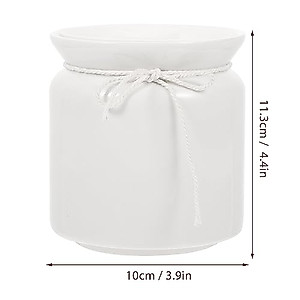 BESTonZON Ceramic Canister Ceramic Food Storage Jar Seasoning Pot Salt Pepper Jar Seal Lid Cute Candy Cookie Kitchen Canister Grease Container Sugar Bowl 500ml Ceramic Sugar Jar