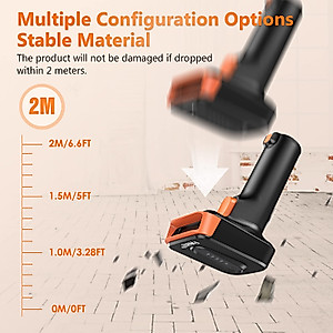 Eyoyo 2D QR Wireless Barcode Scanner, 3 in 1 Bluetooth & USB Wired & Wireless 1D 2D QR Barcode Reader, 2500mAh Cordless Bar Code Scanner for PC, iPhone, iPad, Tablets